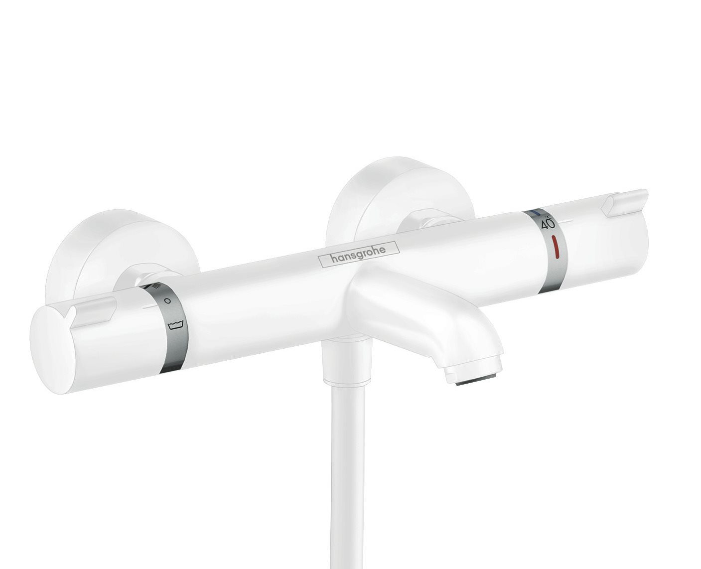 Hansgrohe Ecostat Comfort kar/brusetermostat, mat hvid