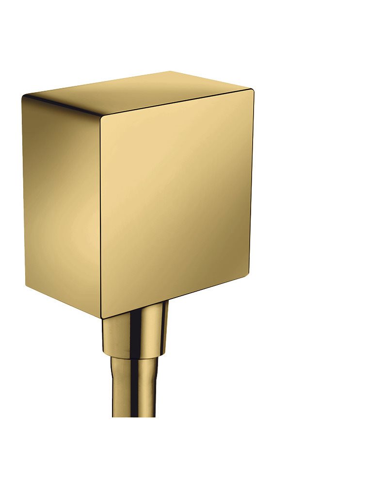 Hansgrohe FixFit Square slangeudtag i poleret guld-optik