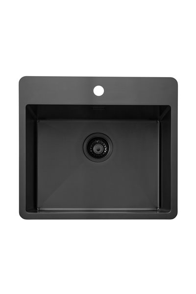 Secher Faaborg 500 BK2 køkkenvask 550 x 505 mm, Sort