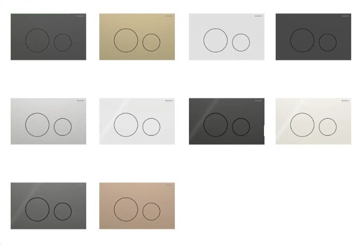 Geberit Sigma 40 Round betjeningsplade til dobbeltskyl - fås i flere farver