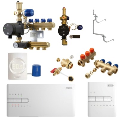 Wavin Sentio Komplet Trådløs Gulvvarmestyring inkl. Pumpe - 10 Kredse
