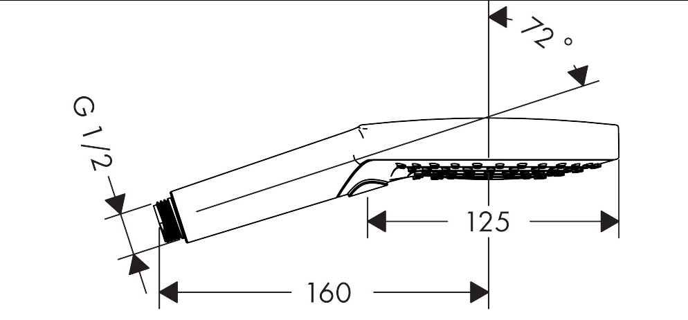 hansgrohe Raindance Select S 120 3jet håndbruser - mat sort