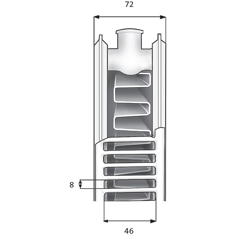 Purmo Plan radiator med integreret ventil - type FCV21 - 600 x 400